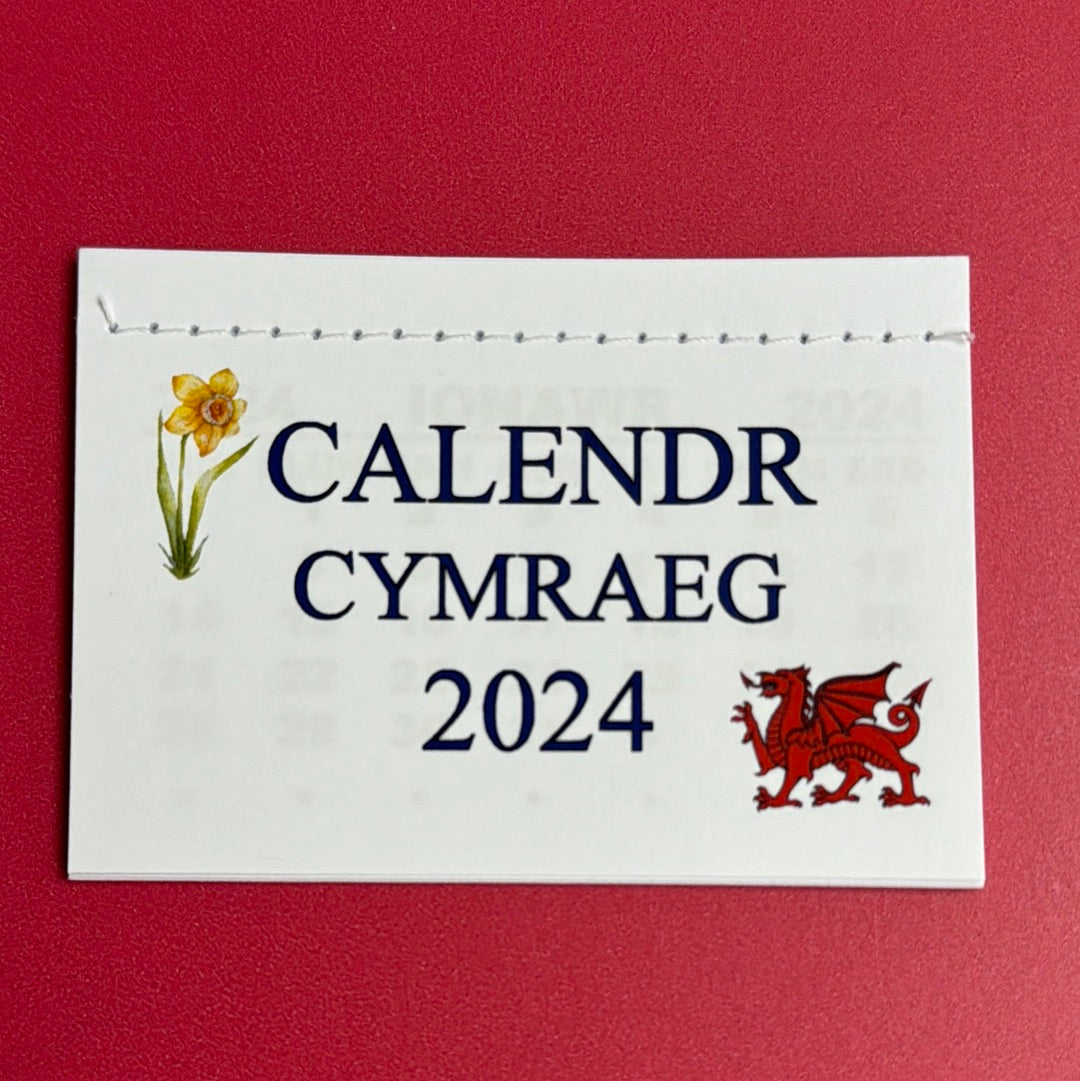 Welsh Calendar Tab 'Calendr Cymraeg 2024'