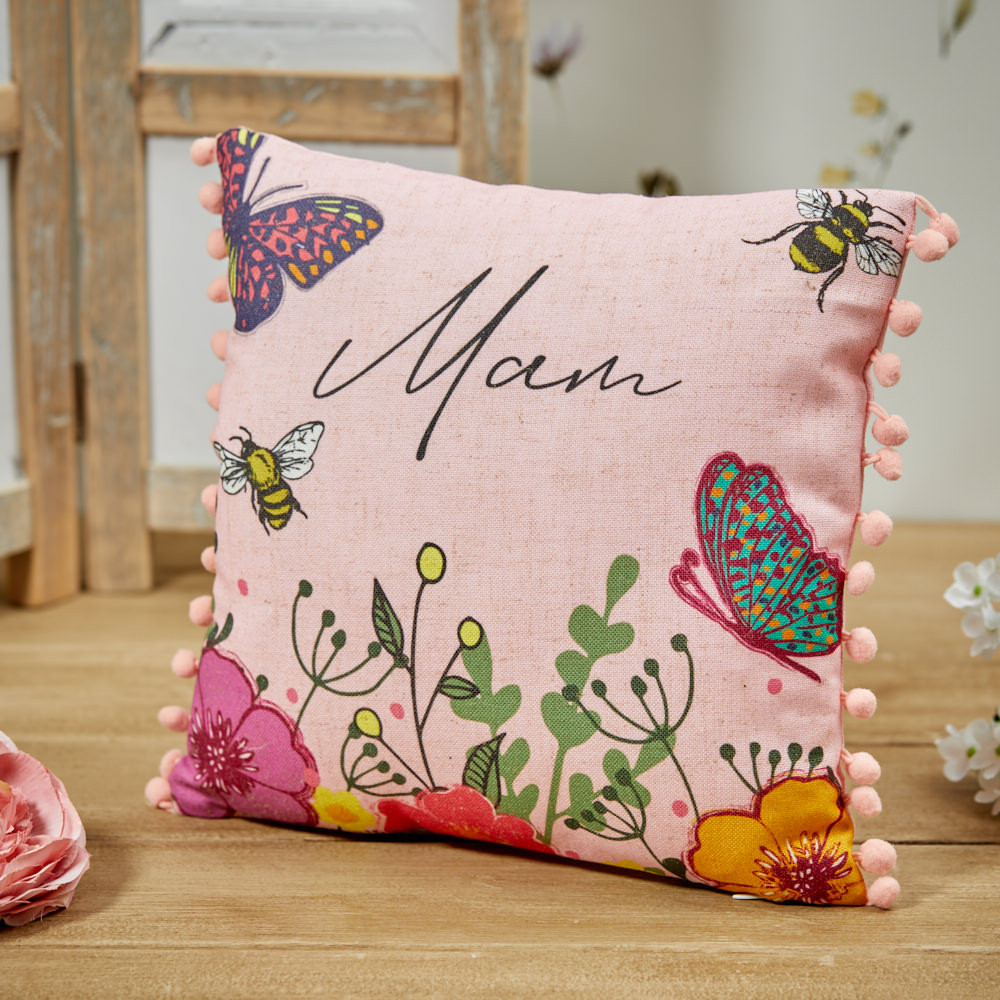 Mum 'Mam' Flower Cushion