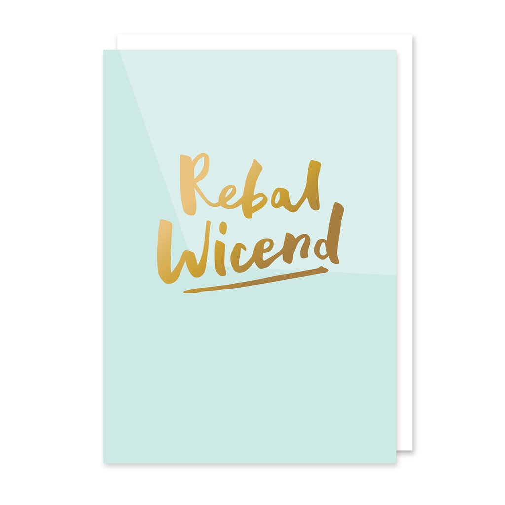 Greeting Card 'Rebal Wicend' gold foil