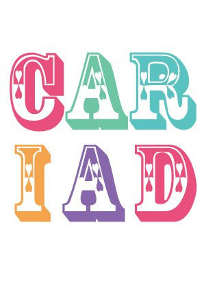 Love card 'Cariad' letters