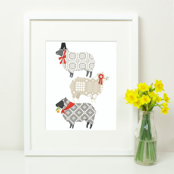 Welsh Sheep Print